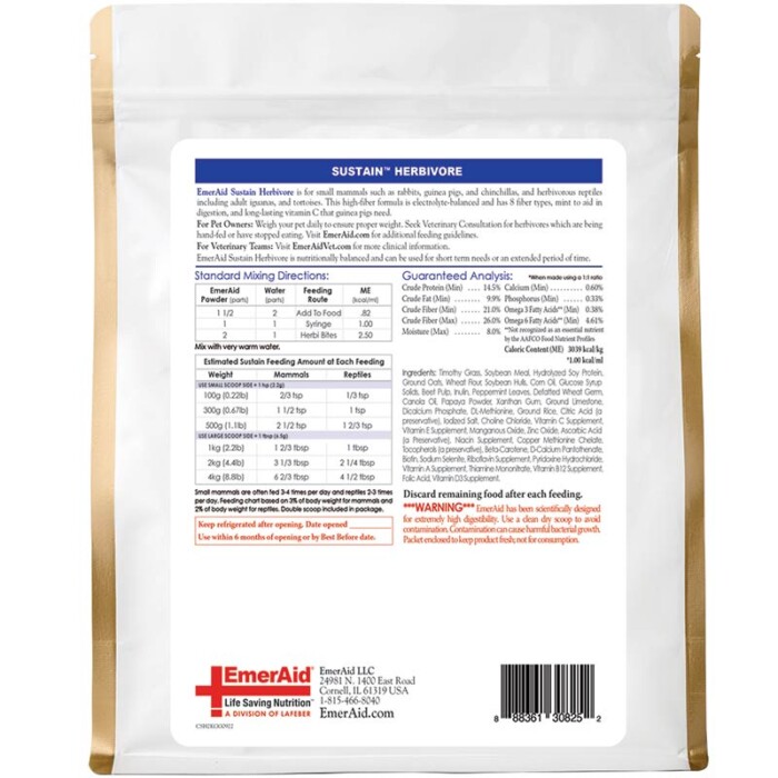 Case of 4 EmerAid Sustain Herbivore Mint 2 Kilogram bag - Lafeber Co.