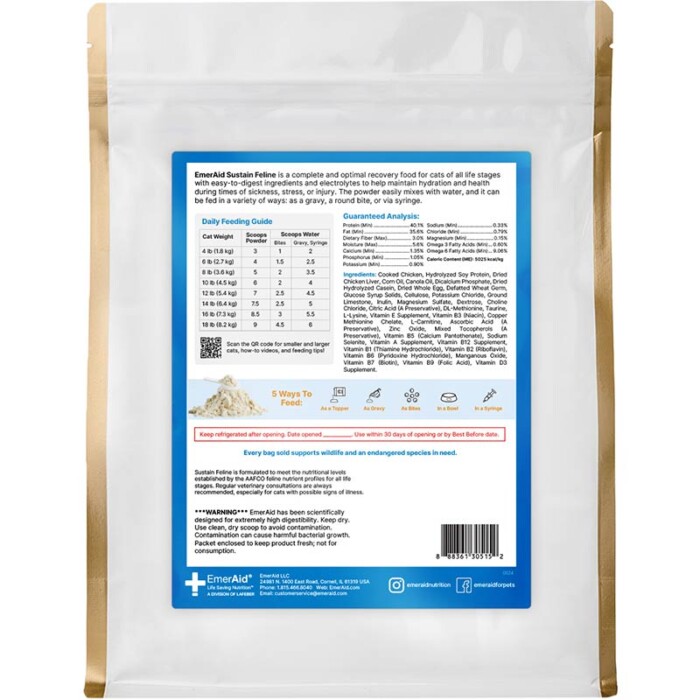 EmerAid Sustain Feline 2 kg pouch - Lafeber Co.