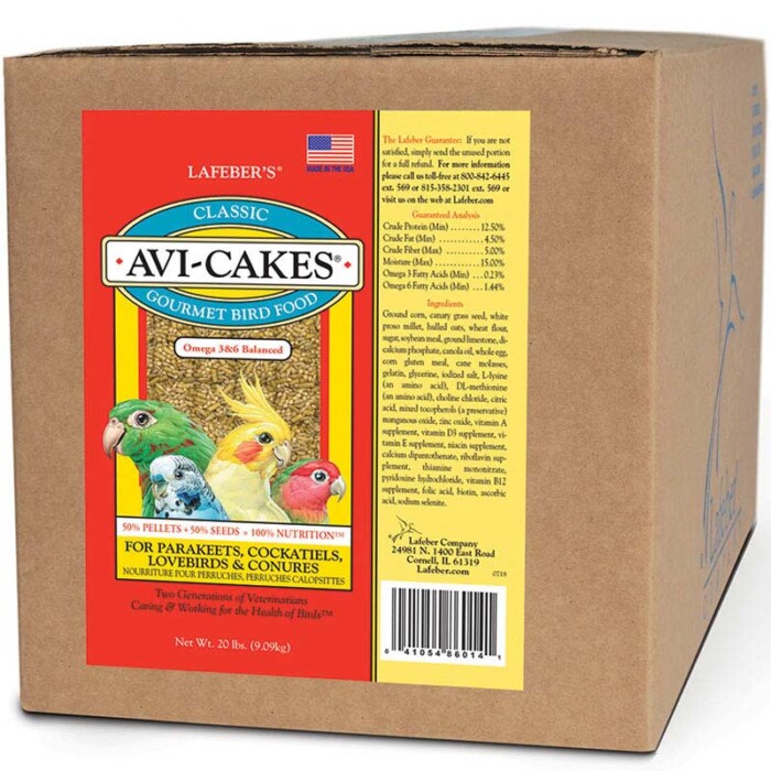 Classic Avi-Cakes for Small Birds 20 lb (9 kg) - Lafeber Co.