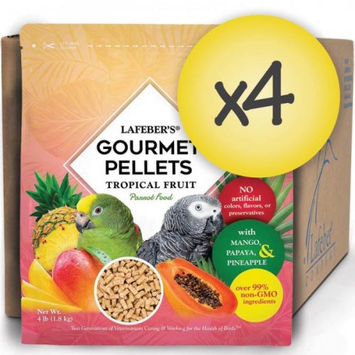 Case of 4 Parrot Tropical Fruit Gourmet Pellets 4 lbs (1.8 kg ...