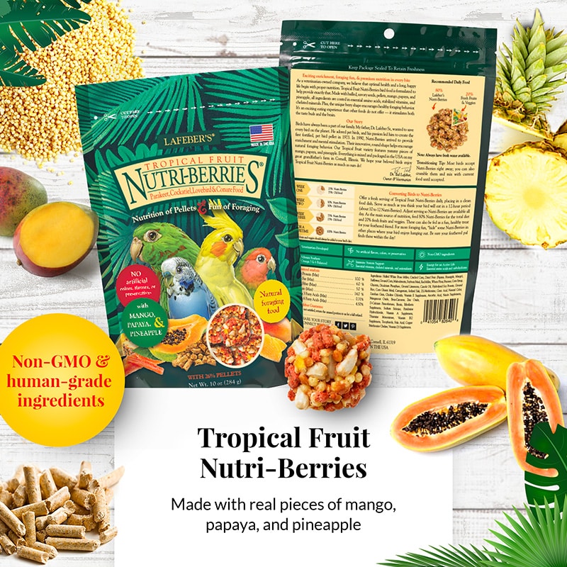 Cockatiel Three Pack With Free Tropical Fruit Pellet Sample – Lafeber ...