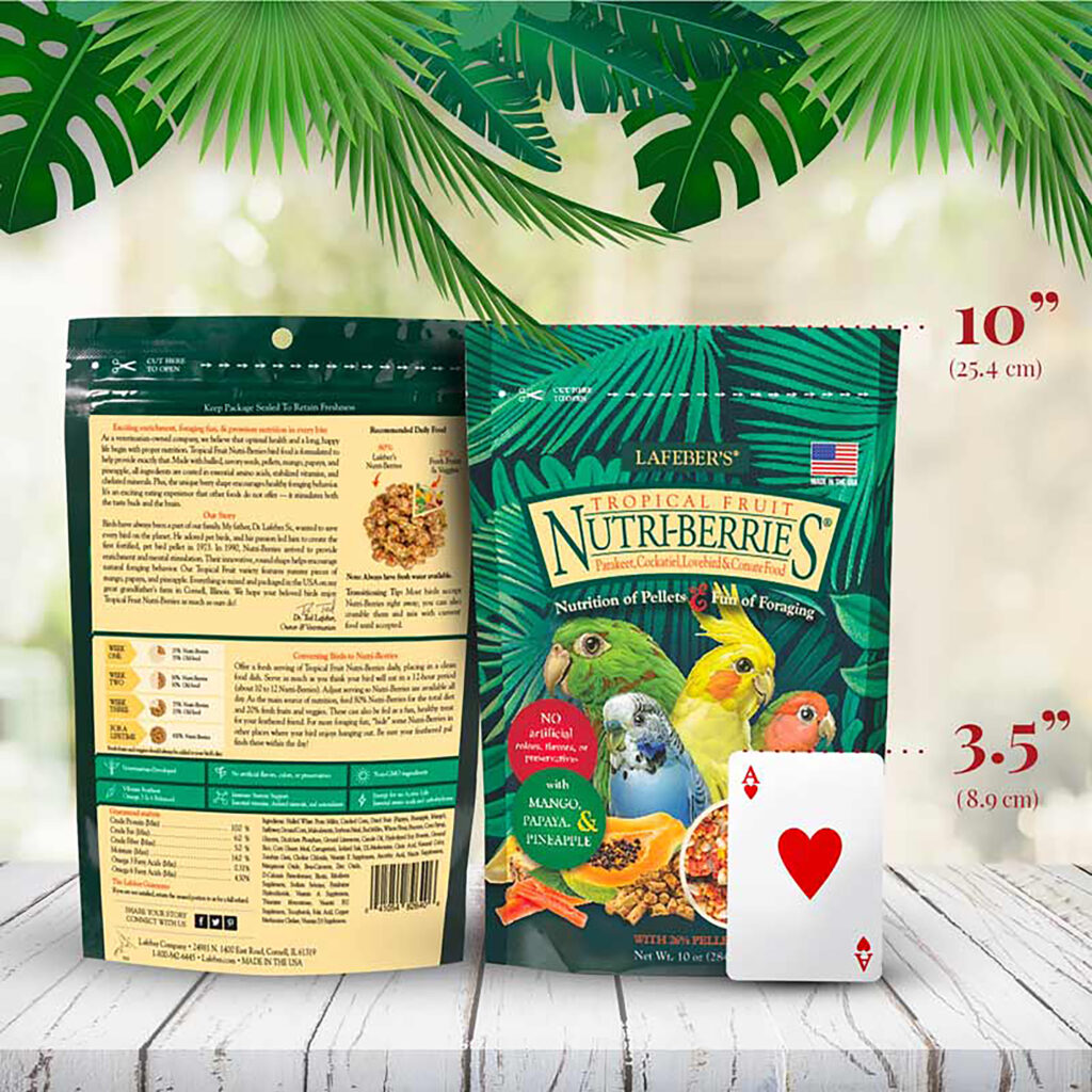 Tropical Fruit Nutri-Berries for Cockatiels 10 oz – Lafeber Company